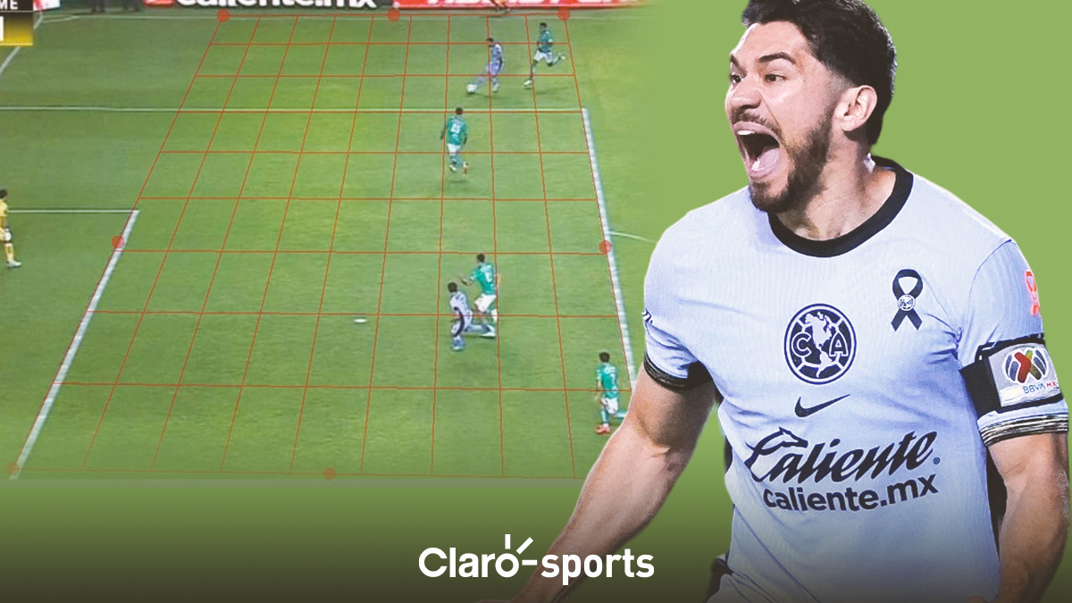 Los vectores determinan la posición correcta de Henry Martín en su gol contra León - ClaroSports