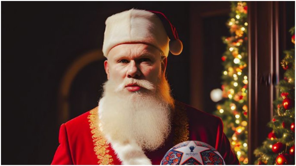 Haaland se viste de Santa Claus a la espera de que Cristiano Ronaldo no ...