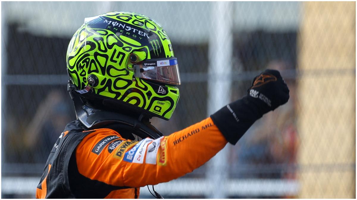 Lando Norris se quiebra al borde de las lágrimas tras ganar su primer triunfo en Fórmula 1 ...
