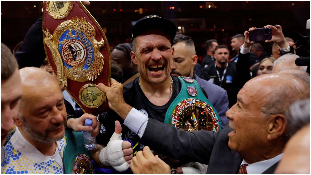 El emotivo mensaje de Oleksandr Usyk al hacer historia en el boxeo como ...