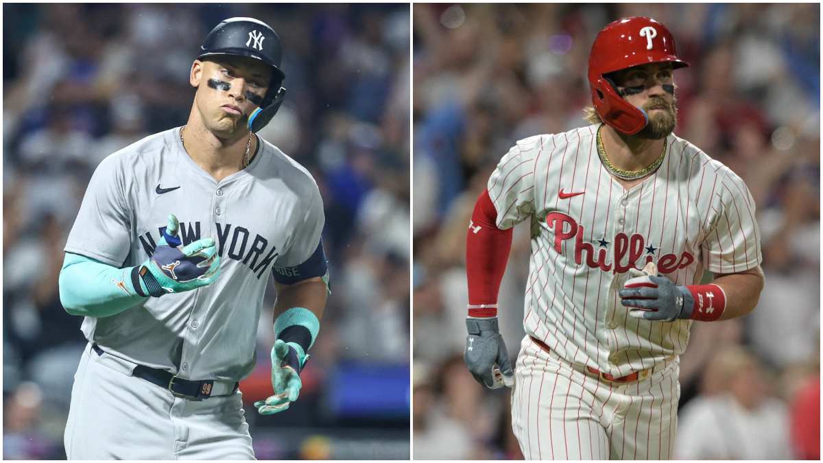 Aaron Judge y Bryce Harper, los primeros peloteros elegidos al Juego de Estrellas tras ser los ...
