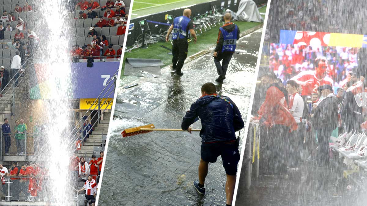 Lluviosa tarde en el Signal Iduna Park para la presentación de Turquía ...