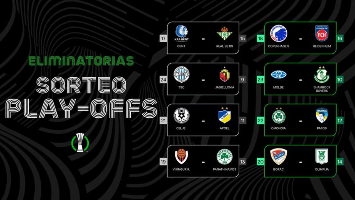 Así quedan los cruces de playoffs de las eliminatorias de la UEFA Conference League 2024-25 ...